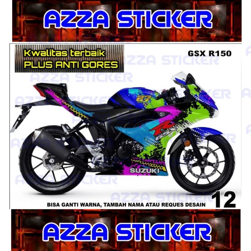 Jual Stiker Dekal Gsx R150 Striping Motor Gsx R150 Full Sticker Decal ...