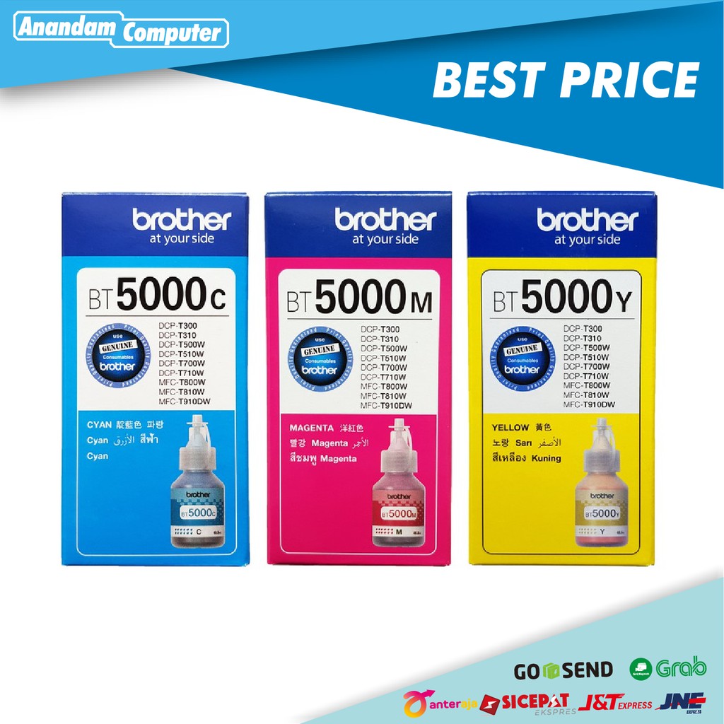 Jual Tinta Printer Brother BT-5000 DCP-T300 DCP-T500W DCP-T700W ...