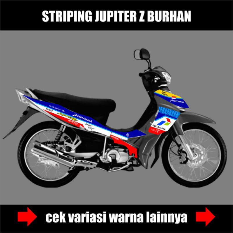 Jual Sticker Striping Jupiter Z BURHAN - Stiker Variasi List Motor Jupiter Mandalika Racing ...