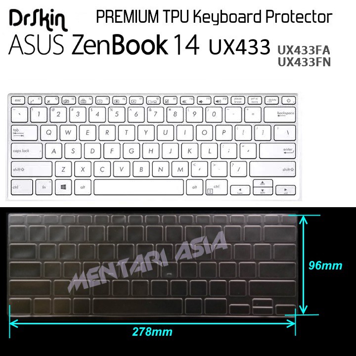 Jual Keyboard Protector ASUS UX433 UM431 UM462 - DrSkin PREMIUM TPU ...