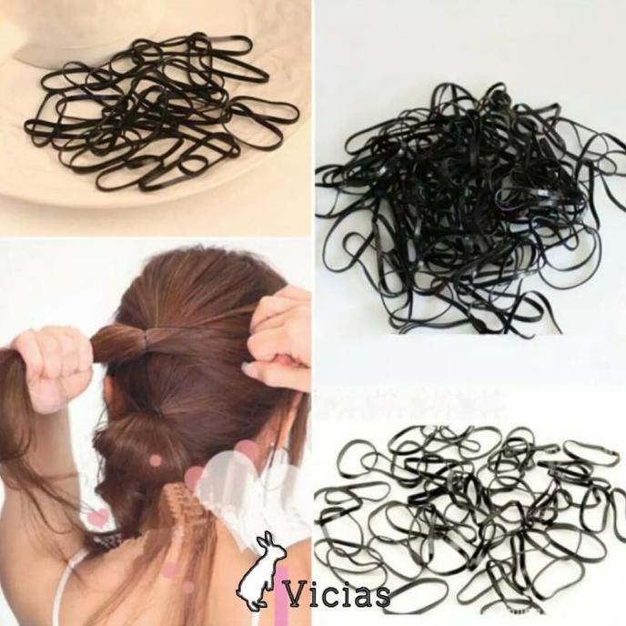 Jual 1KG - IKAT KARET JEPANG HITAM / KARET RAMBUT UKURAN BESAR - GROSIR ...