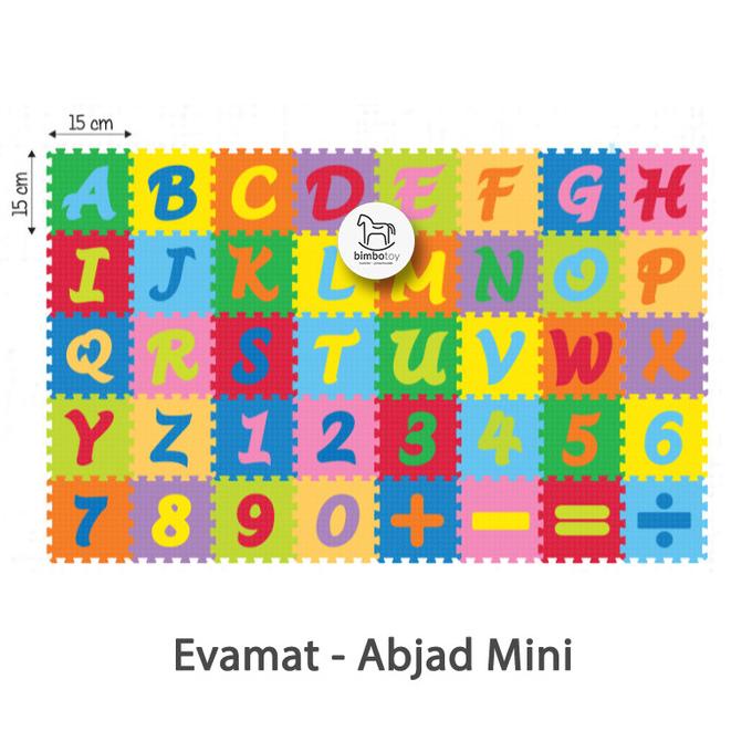 Jual Karpet Puzzle Evamat Abjad Mini / Angka dan simbol / Alas bermain ...