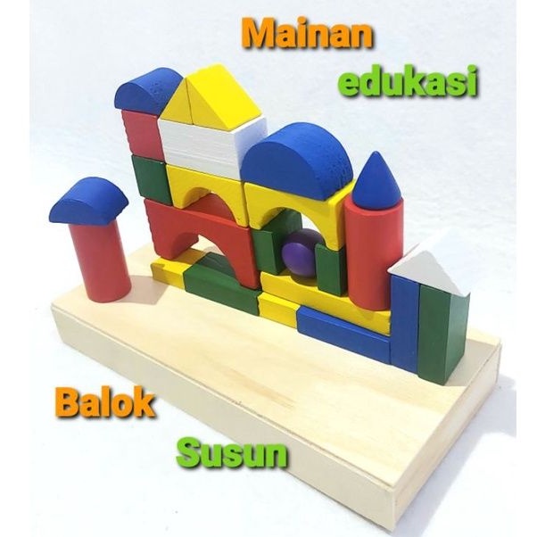 Jual edukasianakpintar_indonesia BALOK SUSUN MINI 26PC /Mainan Edukasi ...