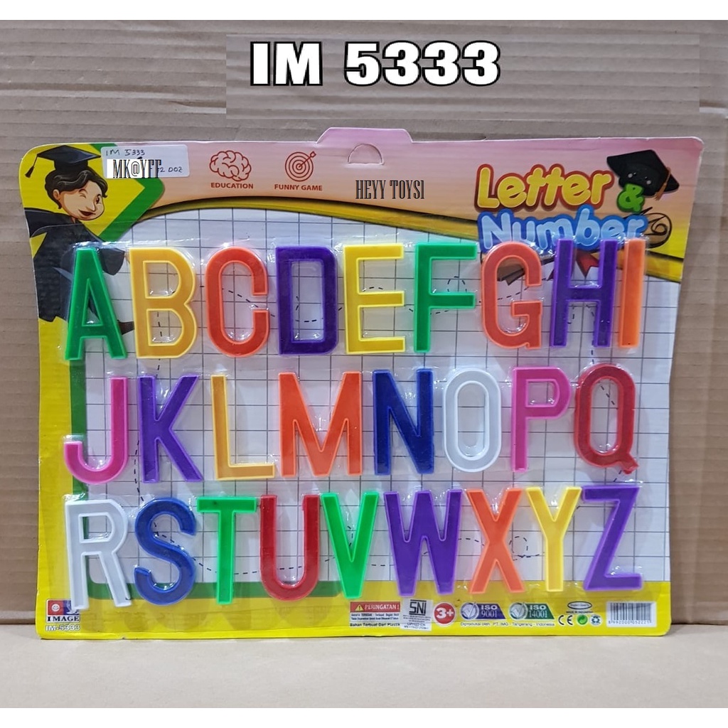 Jual MAINAN EDUKASI ANAK HURUF DAN ANGKA MAGNET edukasi mainan bayi ...