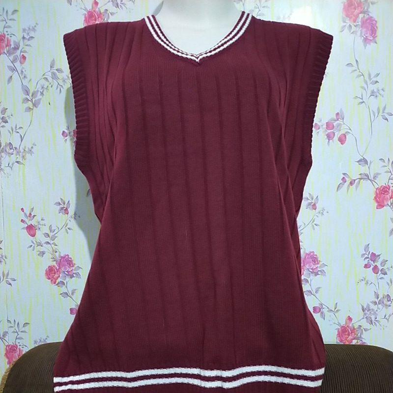 Jual rompi rajut vestkanit salur/baju wanita/rajut premium/outerwear ...