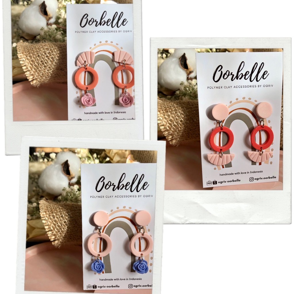 Jual OGRIV MIKU EARRINGS/ANTING Clay/ HOOK/ANTING HOOP/ANTING STUD ...