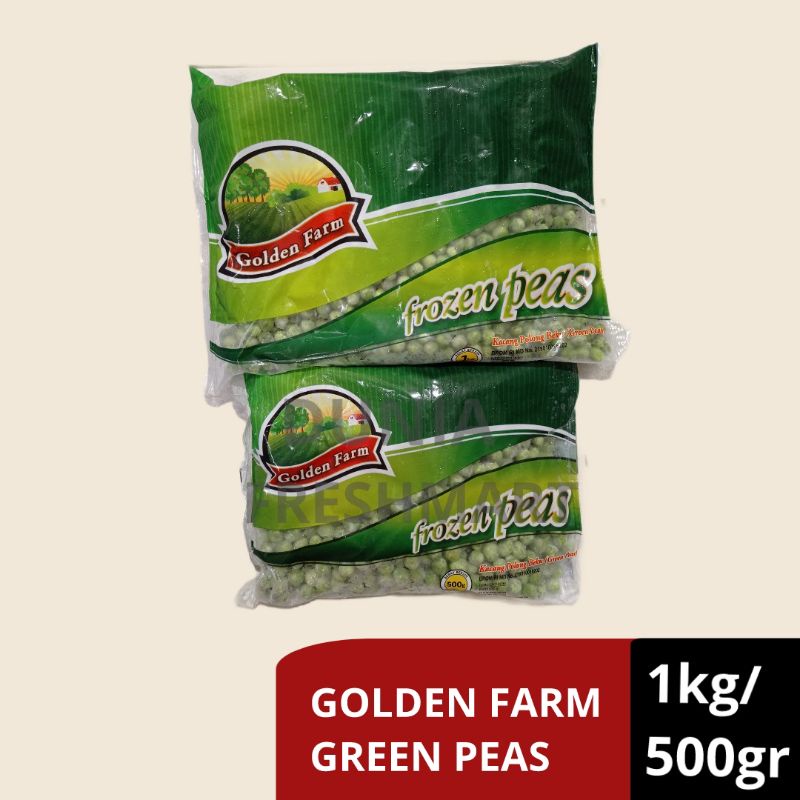 Jual GOLDEN FARM GREEN PEAS 500GR/1KG KACANG POLONG BEKU KACANG POLONG ...
