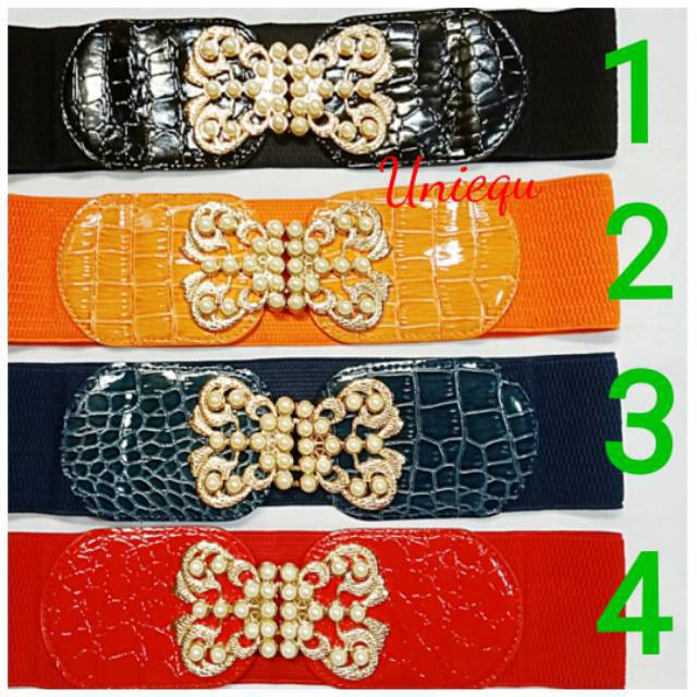 Jual Gesper Belt Ikat Pinggang Wanita Mutiara Model Obi 2 Import ...