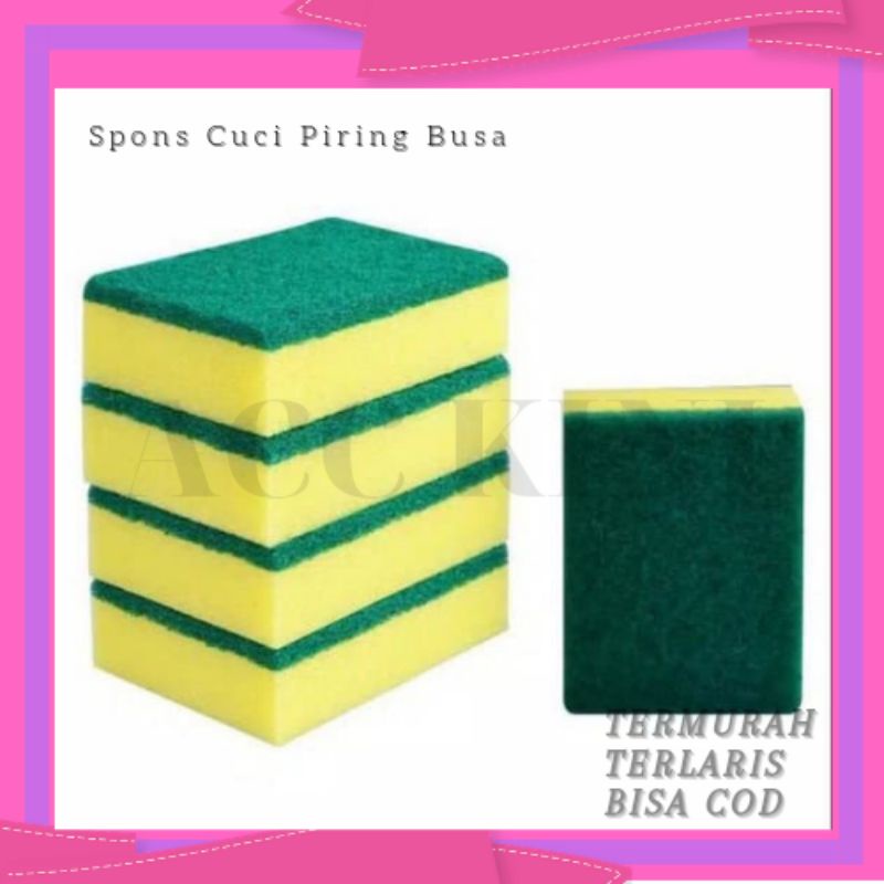 Jual AccKini - Spons Cuci Piring Busa Sponge Cuci Piring Busa Kotak ...