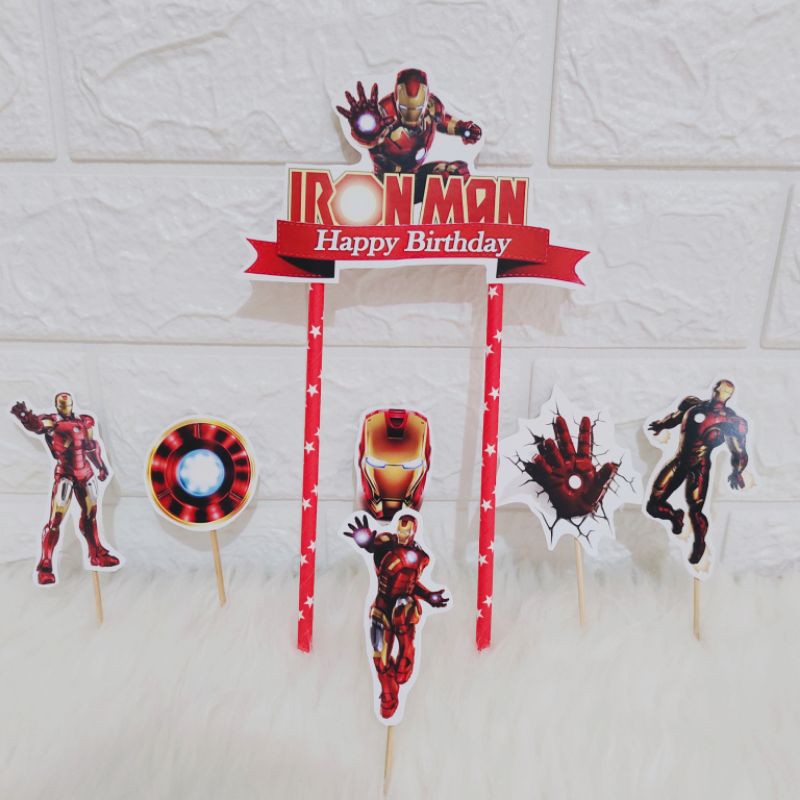 Jual Topper Iron man topper ulang tahun topper tart hiasan puding ...