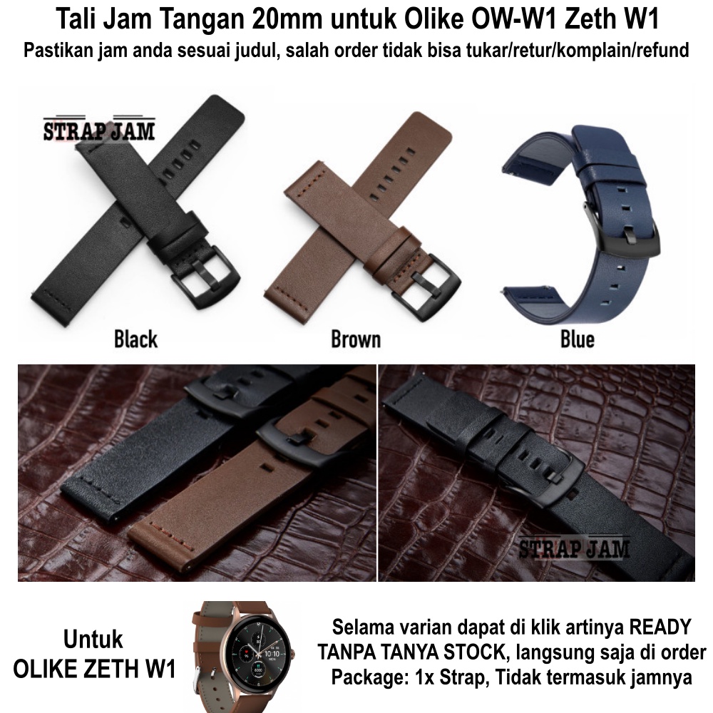 Jual Modern Tali Jam Olike OW-W1 Zeth W1 - Strap 20mm Leather Kulit ... Jual Modern Tali Jam Olike OW-W1 Zeth W1 - Strap 20mm Leather Kulit ...
