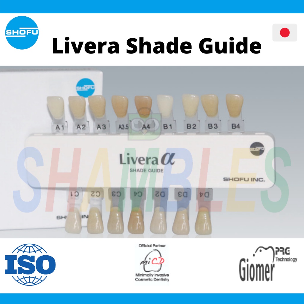 Jual Shade guide Livera 16 warna Vita Shofu Panduan Warna Gigi Original ...