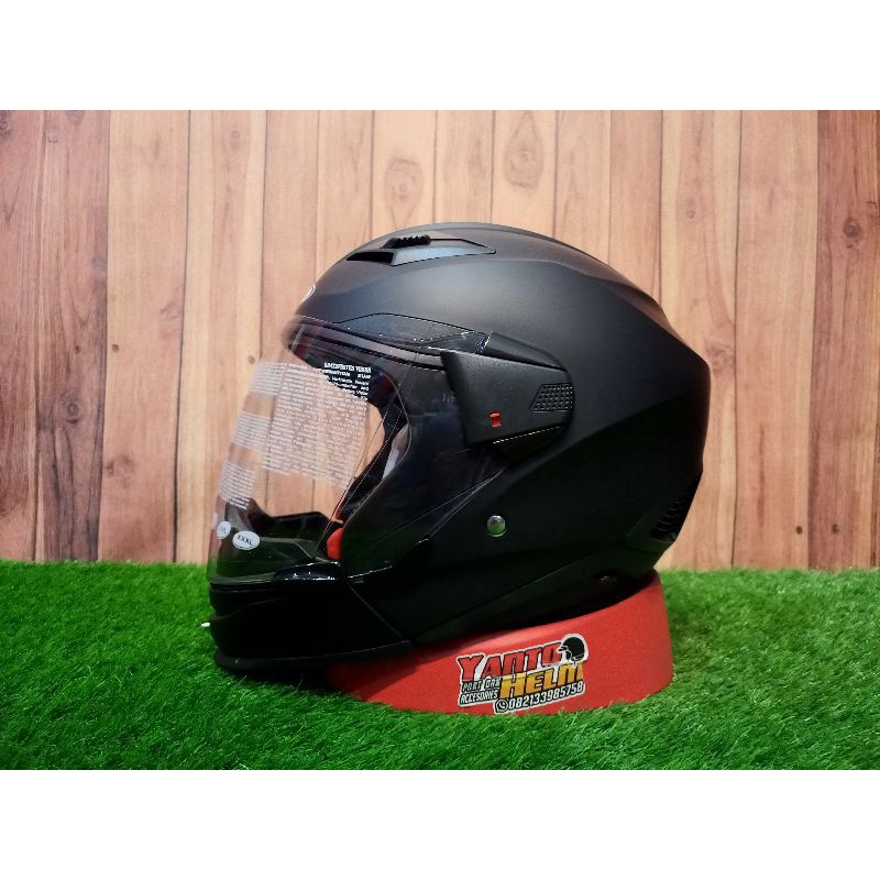 Jual [COD] ZEUS 611C MATT BLACK | ZS-611C| MODULAR CROSS OVER | Shopee ...