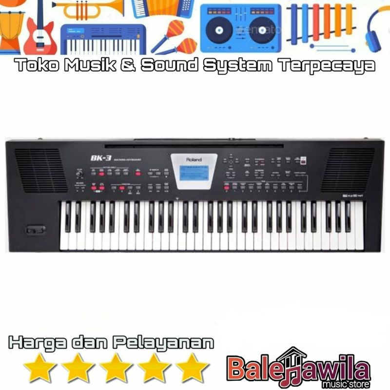 Jual Backing Keyboard Roland BK3 BK 3 61 Key Arranger | Shopee Indonesia