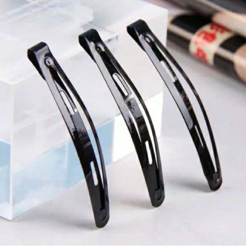 Jual ACCS Jepit rambut tiktok jepit clip warna hitam SATUAN | Shopee ...