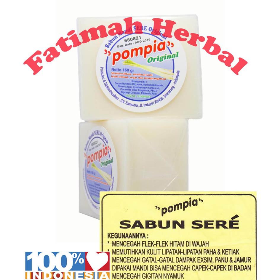 Jual Sabun Sereh - Sabun Sere Pompia Original Kotak - 160 gram | Shopee ...