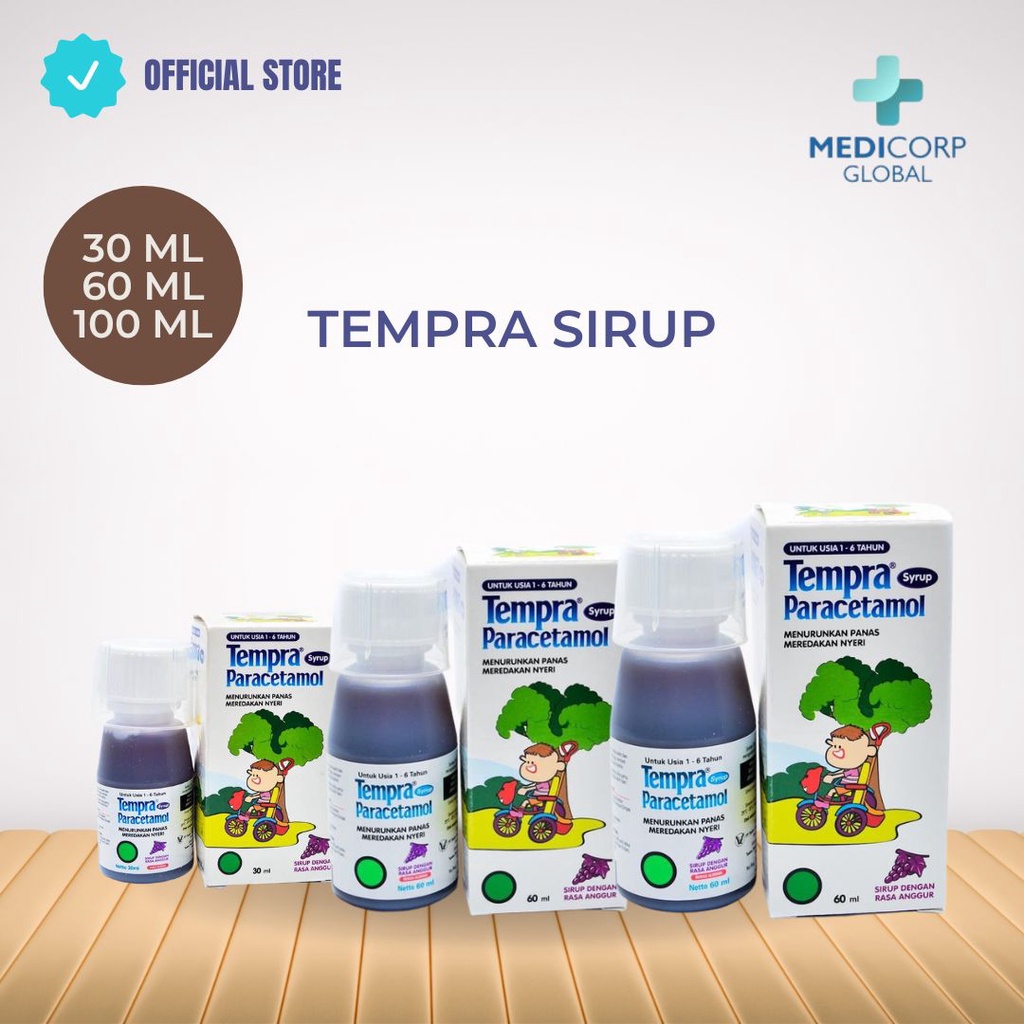 Jual [MEDICORP] Tempra sirup obat penurun demam / panas bayi dan anak ...
