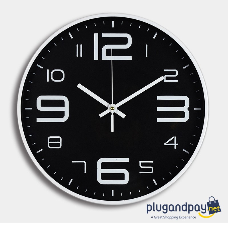Jual Jam Dinding Bulat Lingkaran Minimalis Modern Silent Movement ...