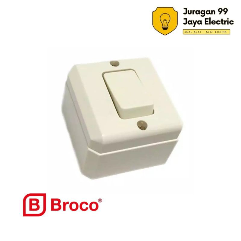 Jual BROCO OB SAKLAR ENGKEL SEGI CREAM 16210 1621011 SINGLE SWITCH ...