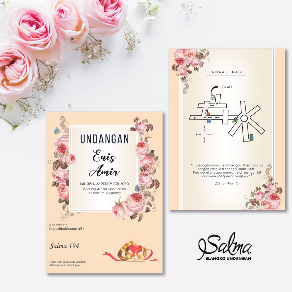 Jual Salma 194 | Blangko Undangan | Undangan Print | Undangan Kosong ...