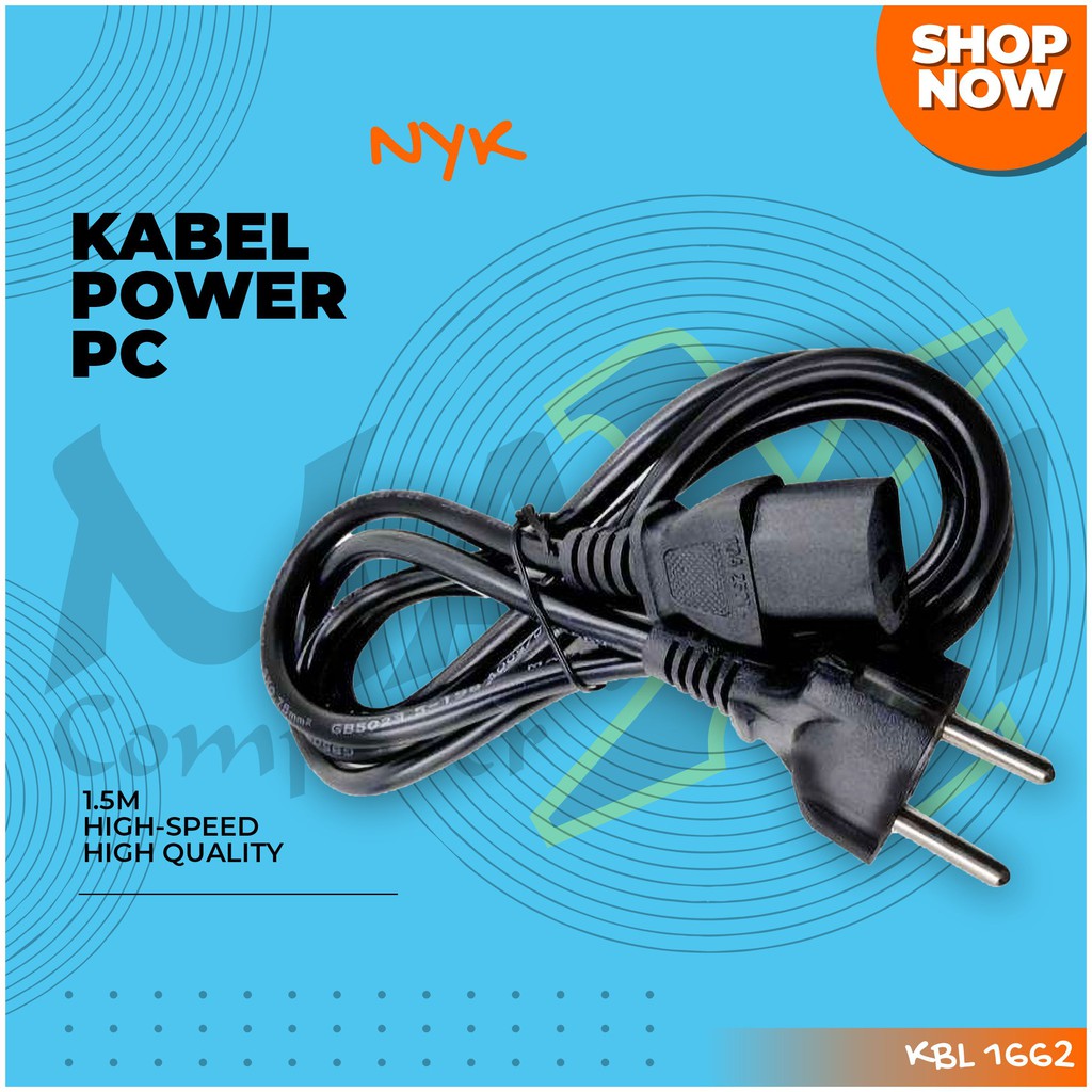 Jual NYK Kabel Power CPU Komputer 1.5M High Quality Cable | Shopee ...