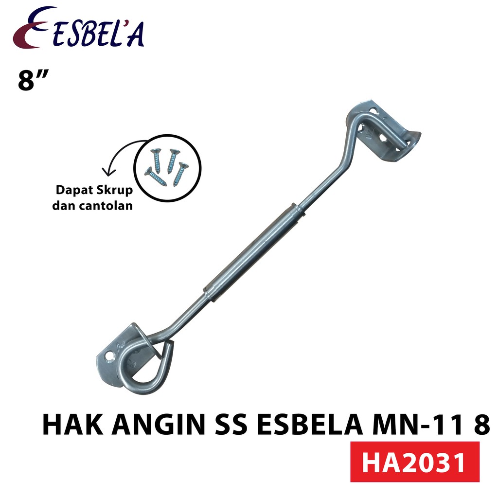 Jual ESBELA Hak Angin/Penahan Jendela Ss Mn-11 8" (HA 2031) | Shopee ...