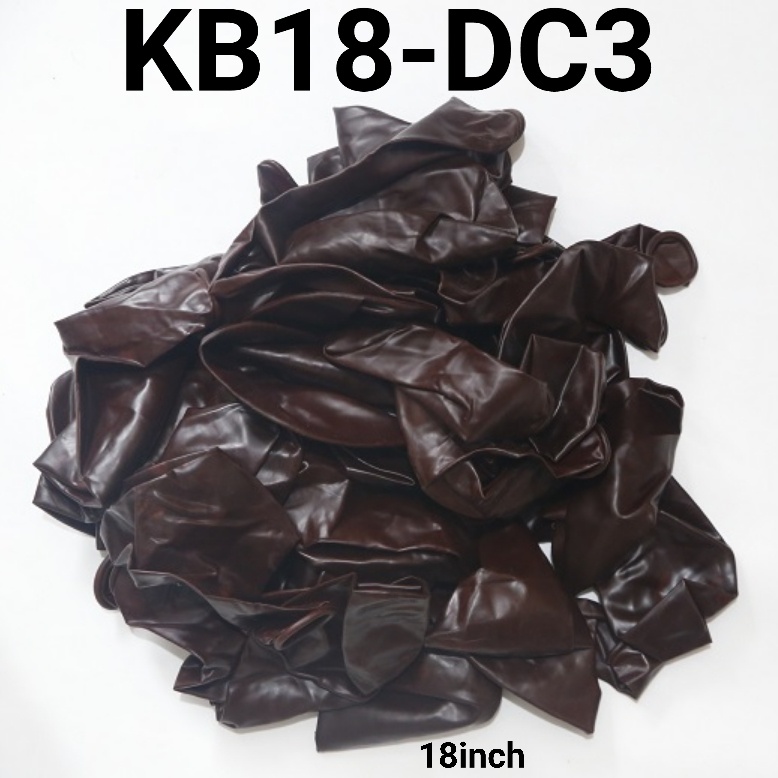 Jual KB18-DC3 Balon latex 18 inch 45 cm doff tebal coklat tua satuan ...