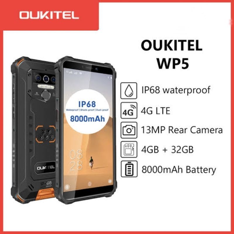 Jual Oukitel WP5 New Smartphone Waterproof IP68 Rugged Phone | Shopee ...