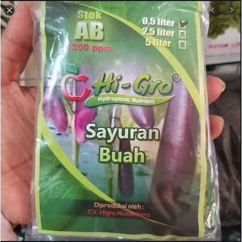 Jual Pupuk Nutrisi AB Mix Higro Sayuran Buah utk 100L larutan | Shopee ...