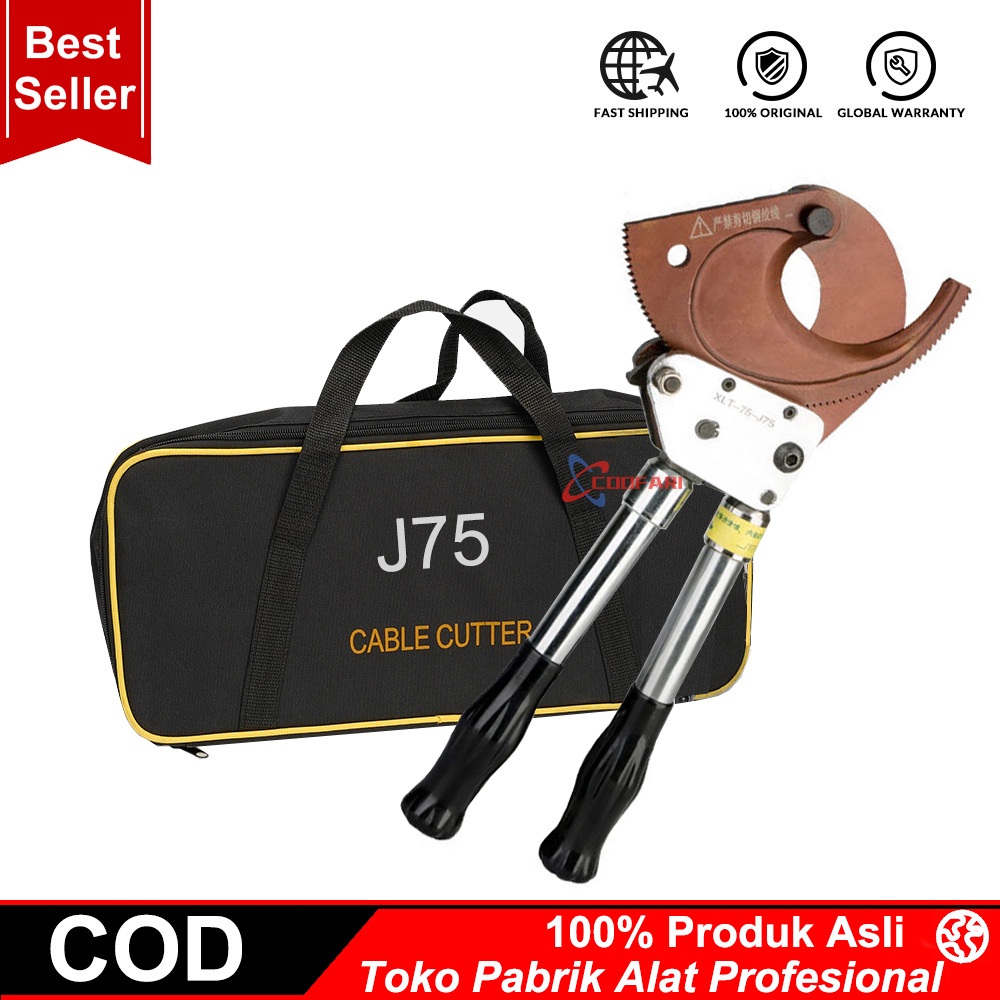Jual Ratchet Cable Cutter J75 Tang Potong Kabel Ratcheting J75 3 x ...