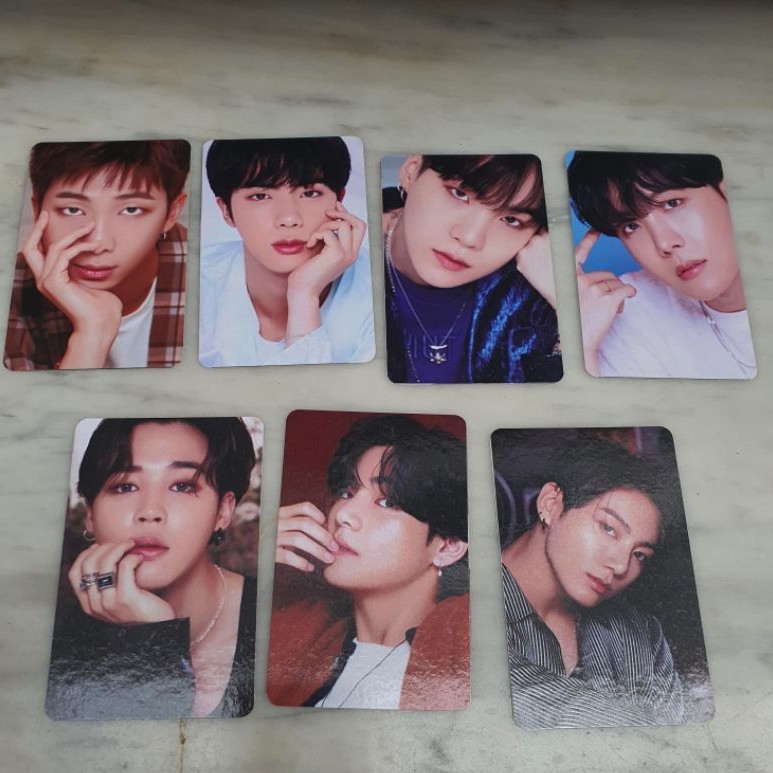 Jual Set Photocard BTS BE Deluxe Edition (isi 7 pcs, 2 sisi depan belakang) | Shopee Indonesia
