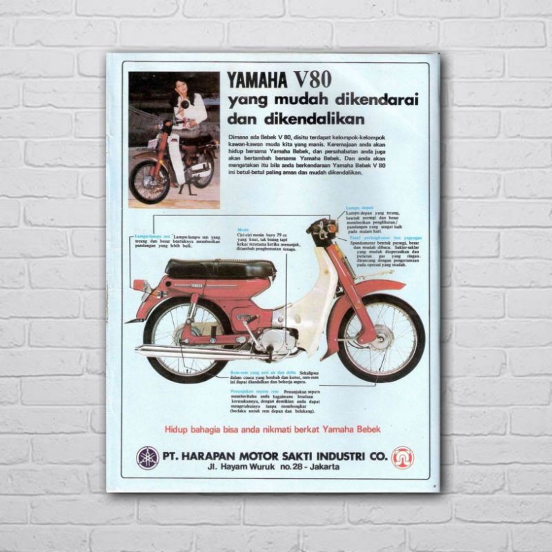 Jual poster otomotif / wall collage poster iklan motor jadul | Shopee ...