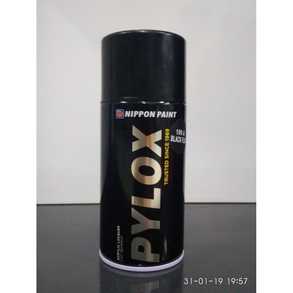 Jual Nippon Paint Cat Semprot / Pilox Kemasan Warna Hitam (Full Warna ...