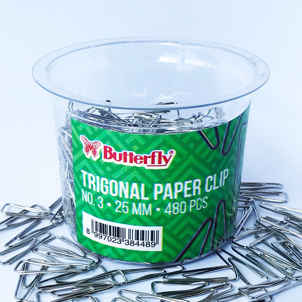 Jual Paper Clip Segitiga / Triagonal 25mm – Penjepit Kertas Besi Kantor ...
