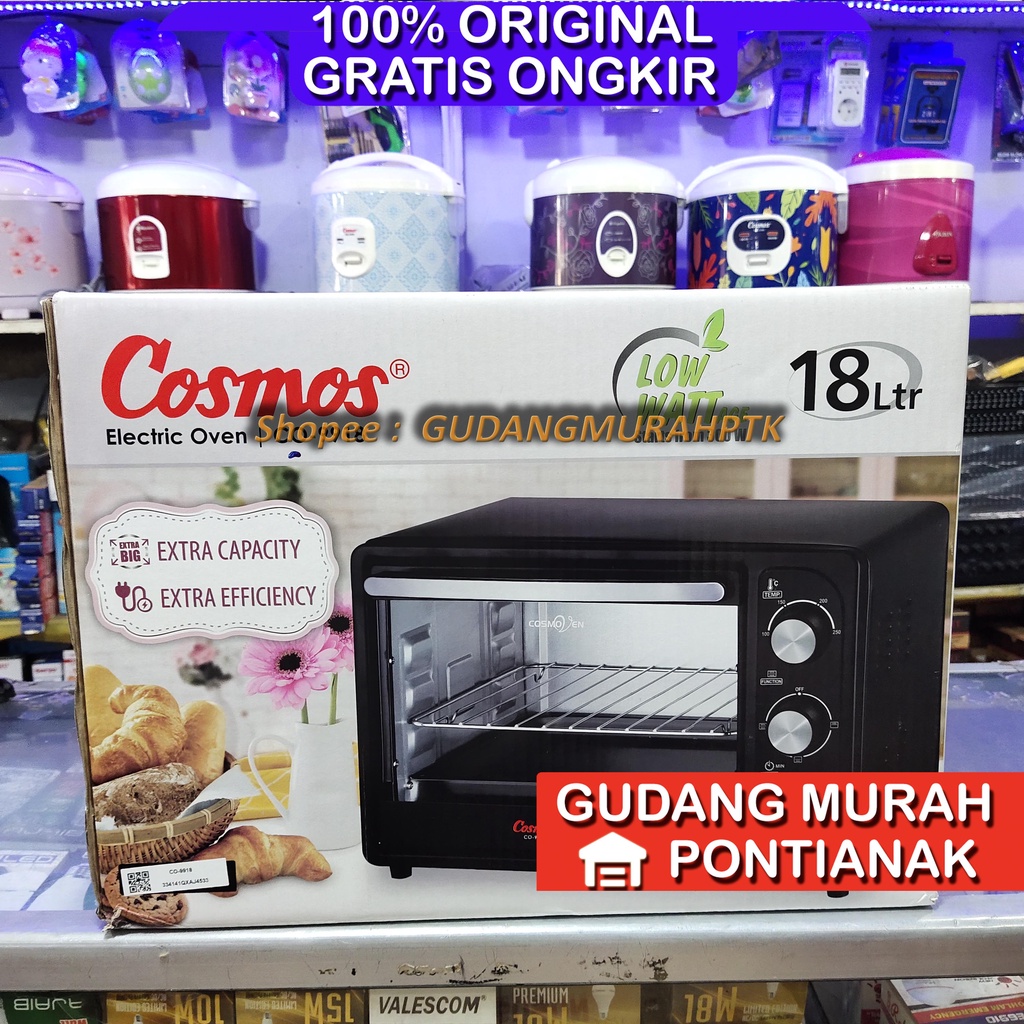 Jual Oven Cosmos 18 Liter Serbaguna 18 L CO 9918 R Lowwatt | Shopee ...