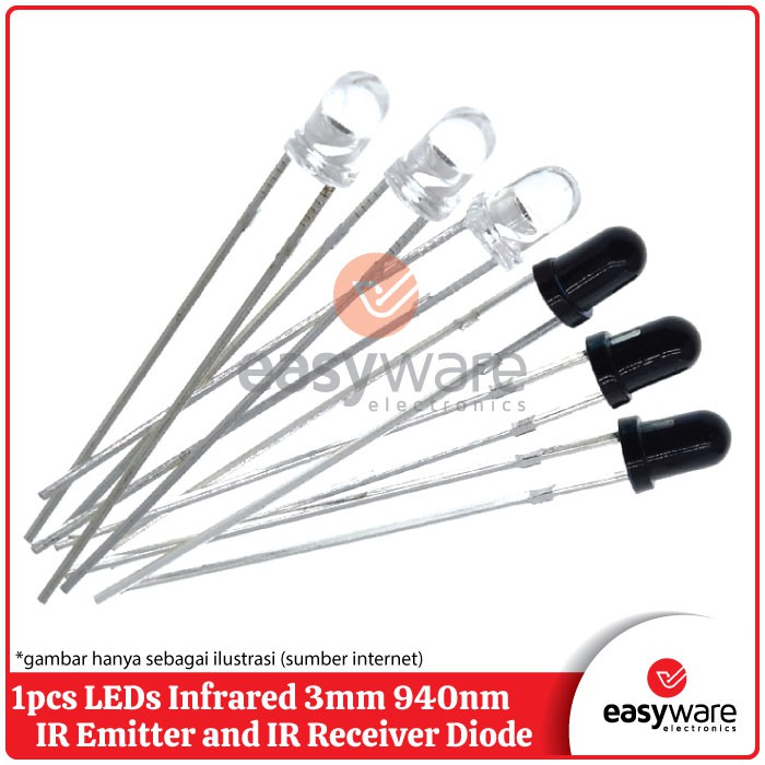 Jual IR LED Infrared 3mm 940nm Receiver or Emitter Diode | Shopee Indonesia