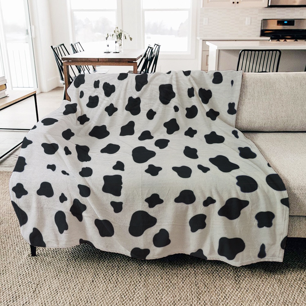 Jual KING RABBIT SELIMUT- THERMAL BLANKET COW WHITE BLACK 150X200 CM ...