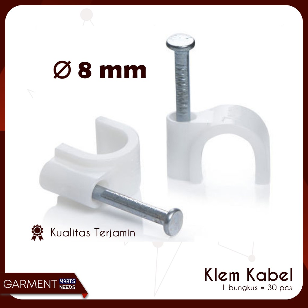 Jual Klem Kabel Paku Beton ASLI / Cable Clip MURAH | Shopee Indonesia