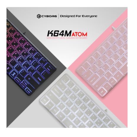 Jual Keyboard mini gaming cyborg membrane wired usb 2.0 tkl 60% 64 keys ...