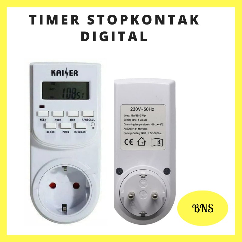 Jual Timer Stop Kontak Digital / Stop Kontak Listrik Kaiser Berkualitas ...