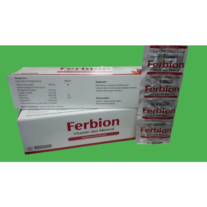 Jual Ferbion Tablet Per Box isi 10 Lembar | Shopee Indonesia