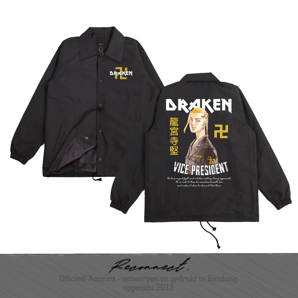 Jual Reconnect Coach Jacket Tokyo Revengers Ken Ryuguji Draken - Unisex ...