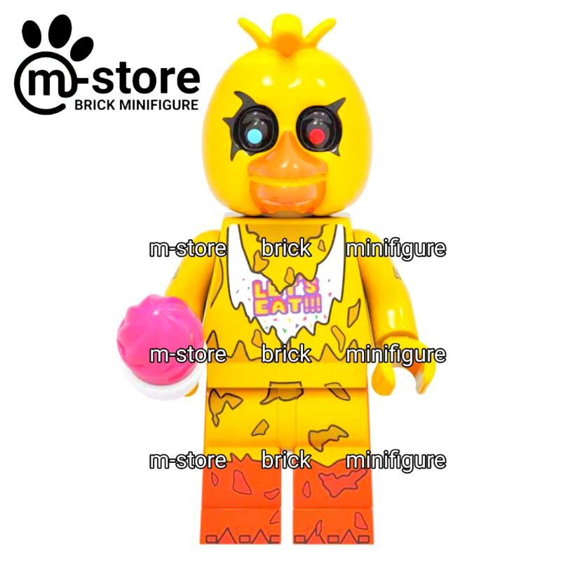 Jual brick five nights at freddy's nightmare fnaf chica block mini toy ...