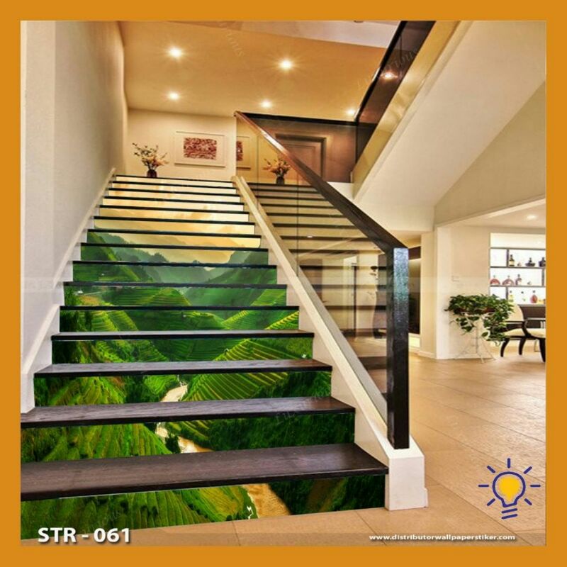 Jual Wallpaper Custom Tangga 3D Stiker Tangga 3D Wallpaper Tangga Tema Alam 3D | Shopee Indonesia