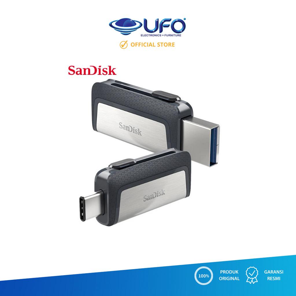 Jual SANDISK FLASH DISK OTG DUAL DRIVE TYPE C + USB 3.1 SDDDC2 | Shopee ...