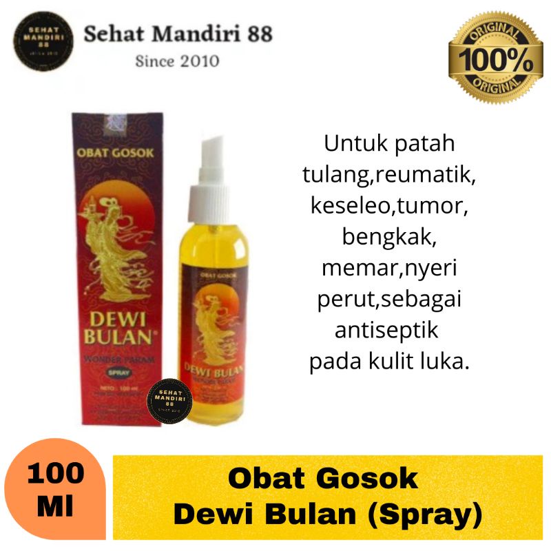 Jual Obat Gosok Dewi Bulan Spray 100ml Wonder Param / Minyak Gosok ...
