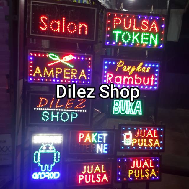 Jual Custom Lampu Tulisan LED SIGN 40x20CM | Shopee Indonesia