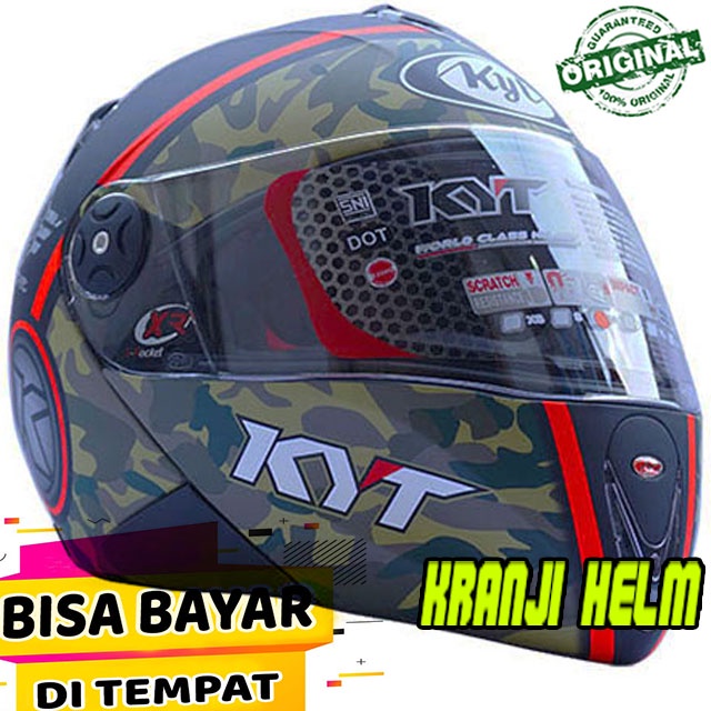 Jual Helm / Helm fullface / Helm kyt x rocket #3 balck doft green red fluo terpopuler | Shopee ...