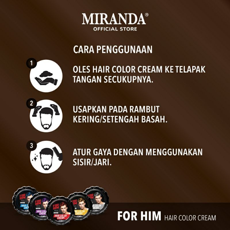 Jual miranda hair cream color / miranda pomade warna 100 gr | Shopee ...