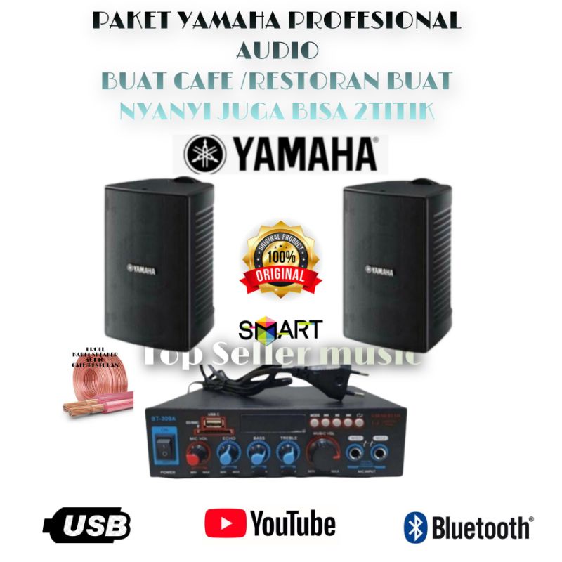 Jual PAKET SPEAKER YAMAHA SOUND 6 INCH 2 TITIK BUAT CAFE,RESTORAN,KANTOR BUAT NYANYI JUGA BISA ...